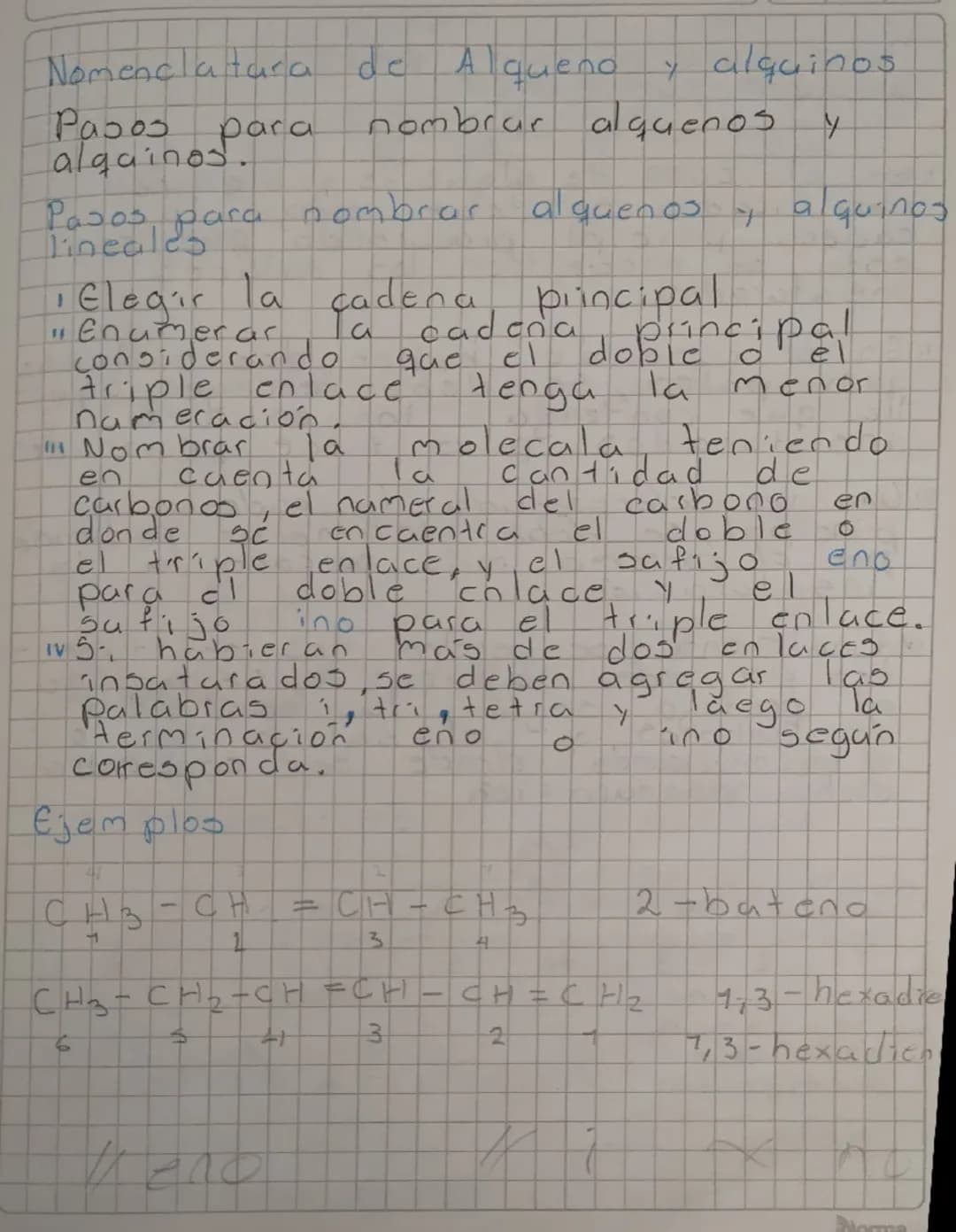 Cómo Nombrar Alquenos y Alquinos: Pasos y Ejemplos (Química) - Knowunity